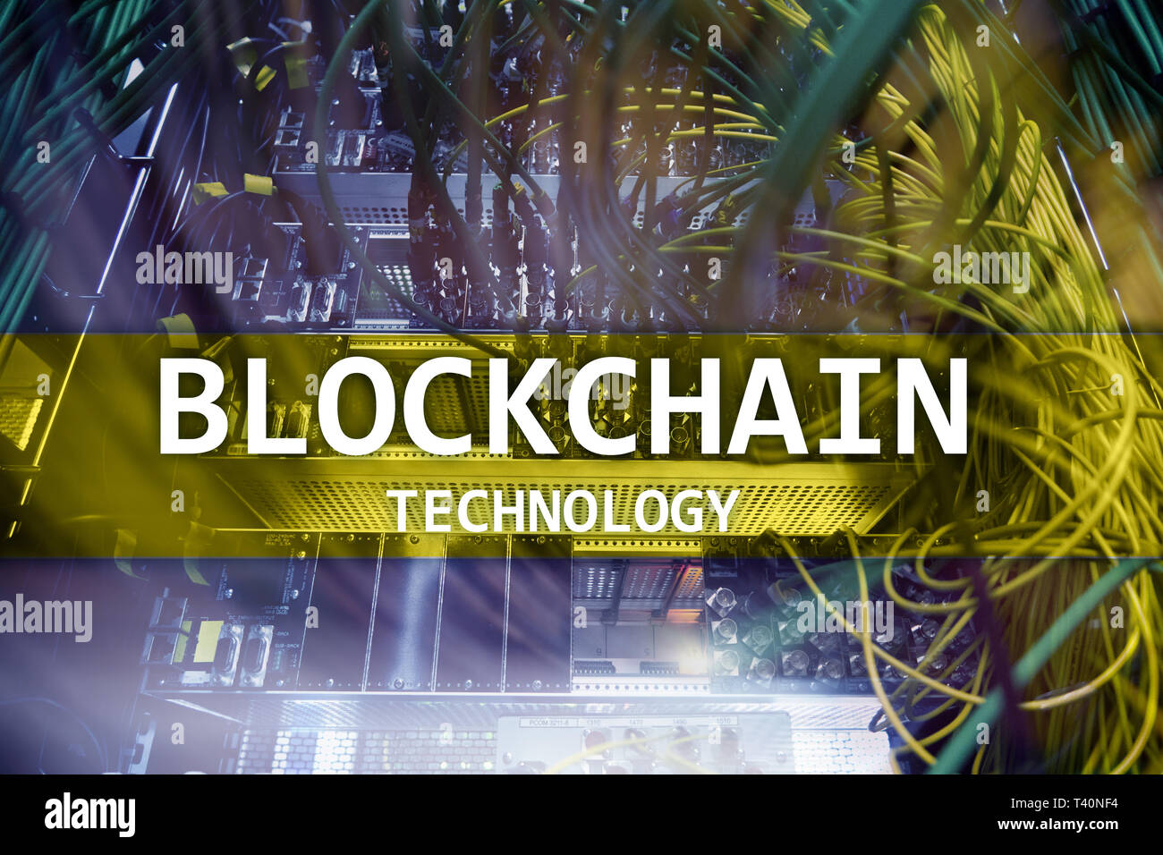 Blockchain technology, cryptocurrency mining Stock Photo - Alamy