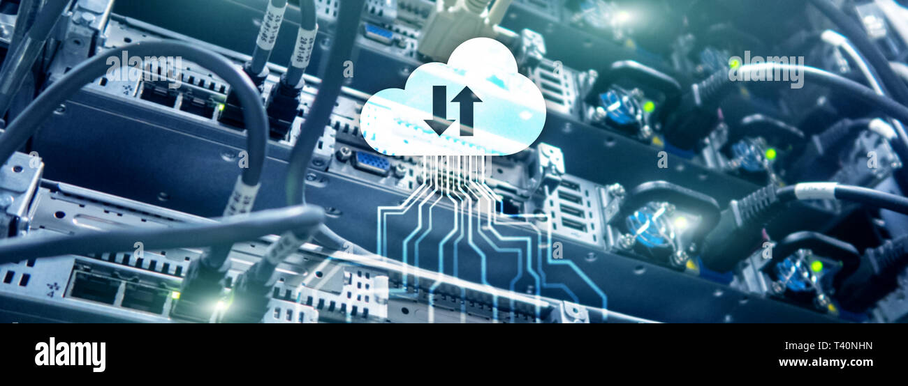 CLoud server and computing, data storage and processing. Internet and ...