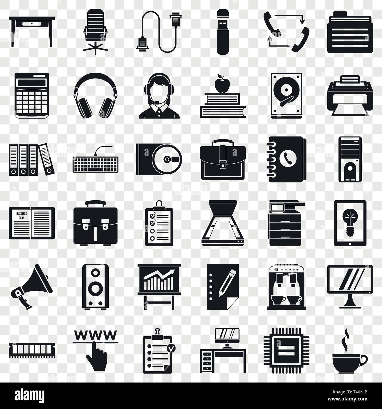 Work book icons set, simple style Stock Vector Image & Art - Alamy