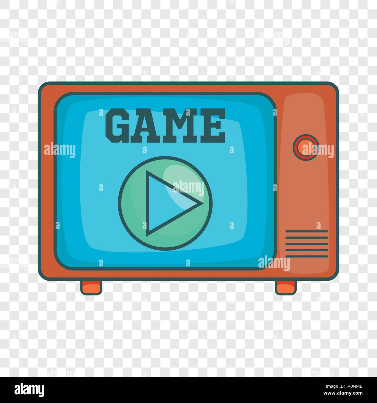 Retro TV icon, cartoon style Stock Vector Image & Art - Alamy