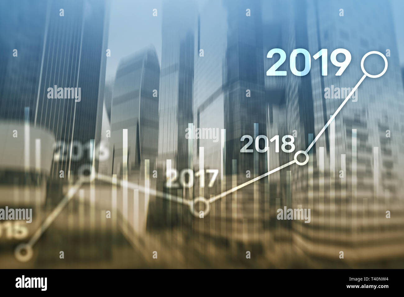 2019 Plan for Financial growth. Business and investment concept Stock ...
