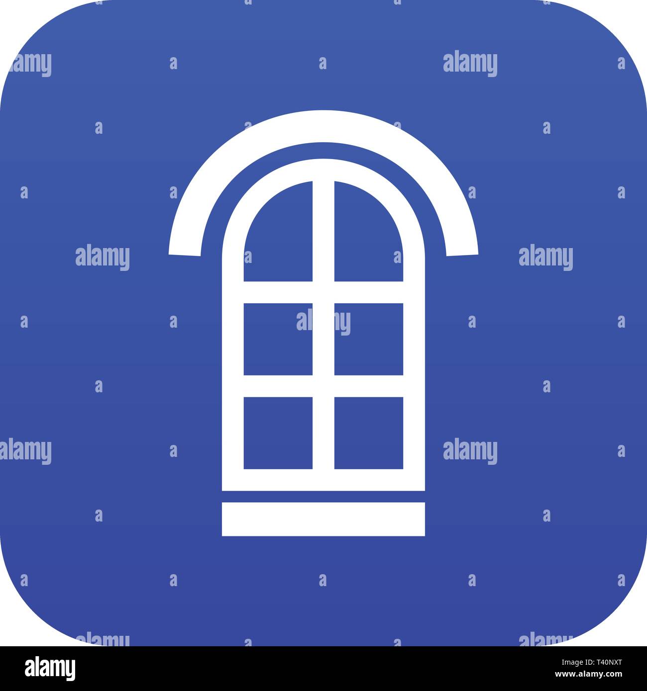 Semicircular window frame icon blue vector Stock Vector Image & Art - Alamy
