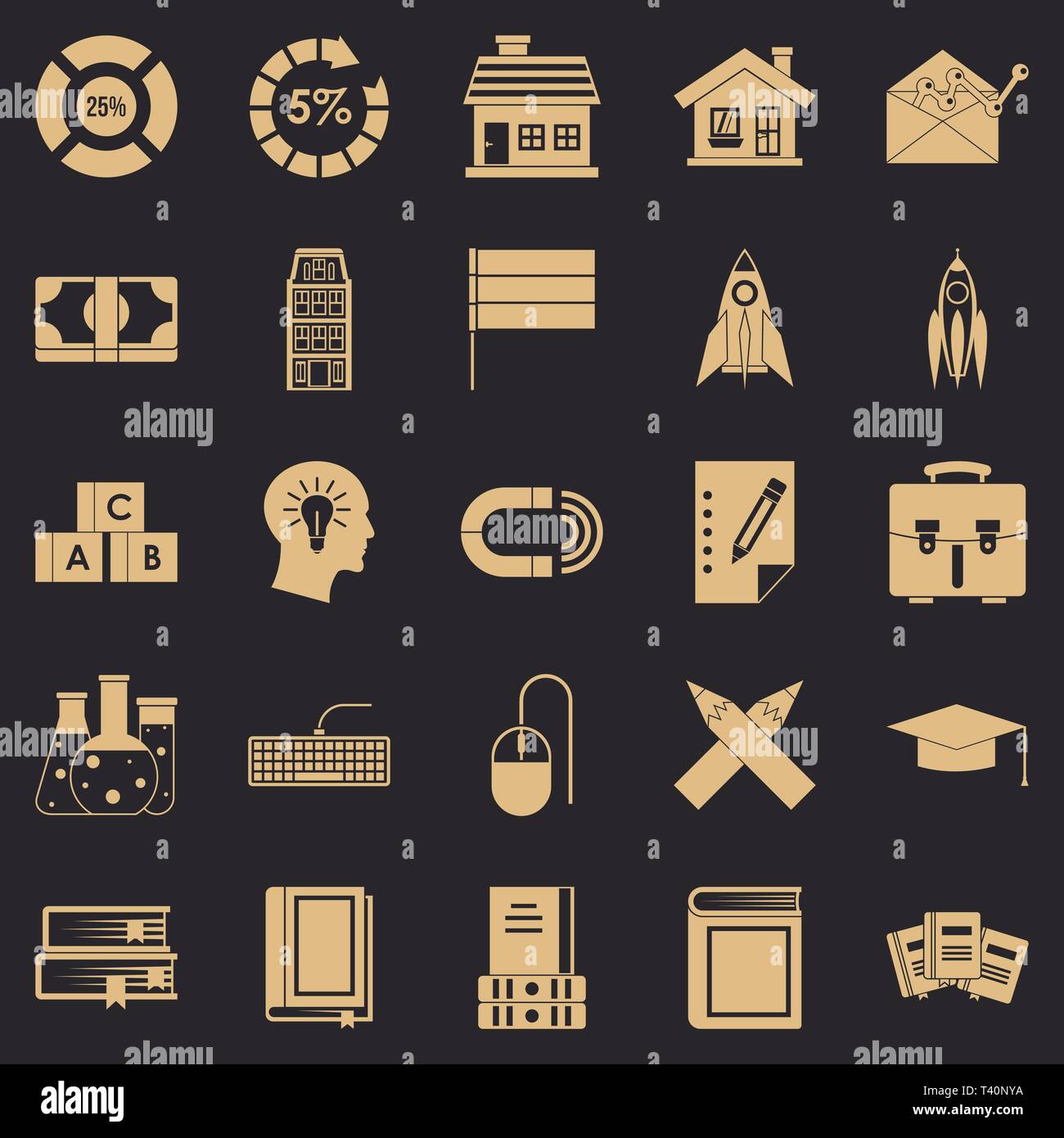 Discoverer icons set, simple style Stock Vector Image & Art - Alamy