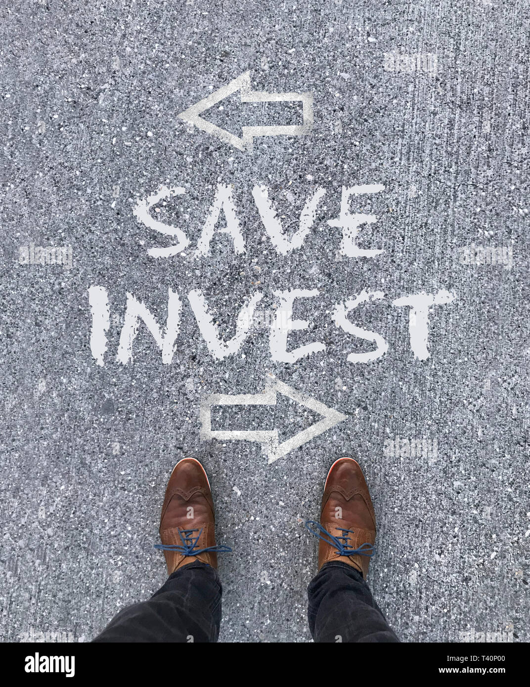 Decision time: Save or invest Stock Photo - Alamy