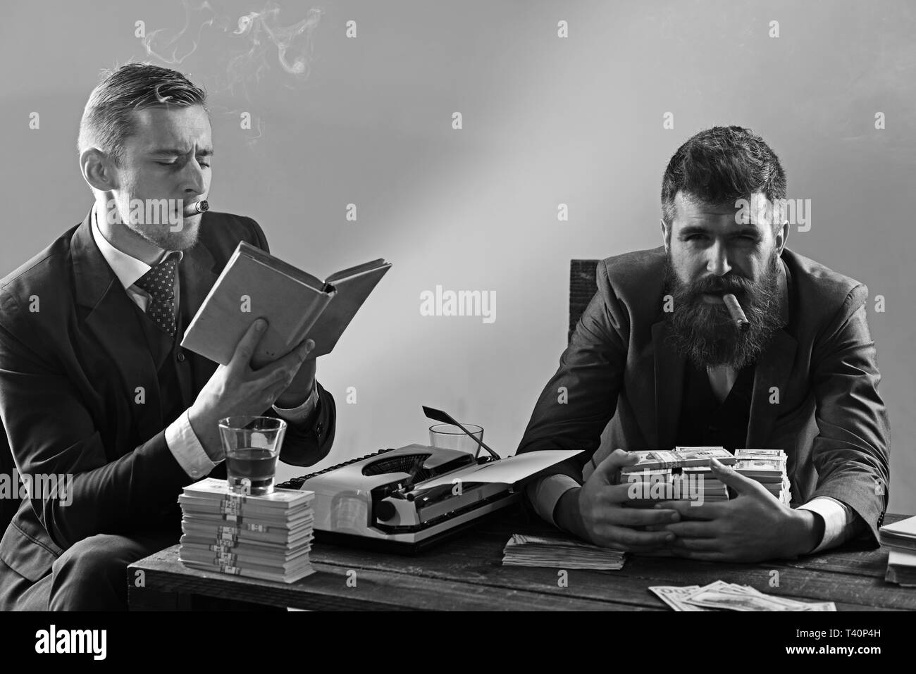 Our business. Money brokers counting profit increase. Successful ...