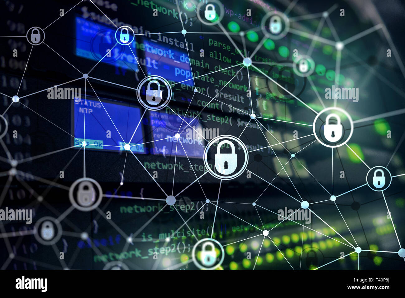 Cyber security, information privacy, data protection concept on modern ...