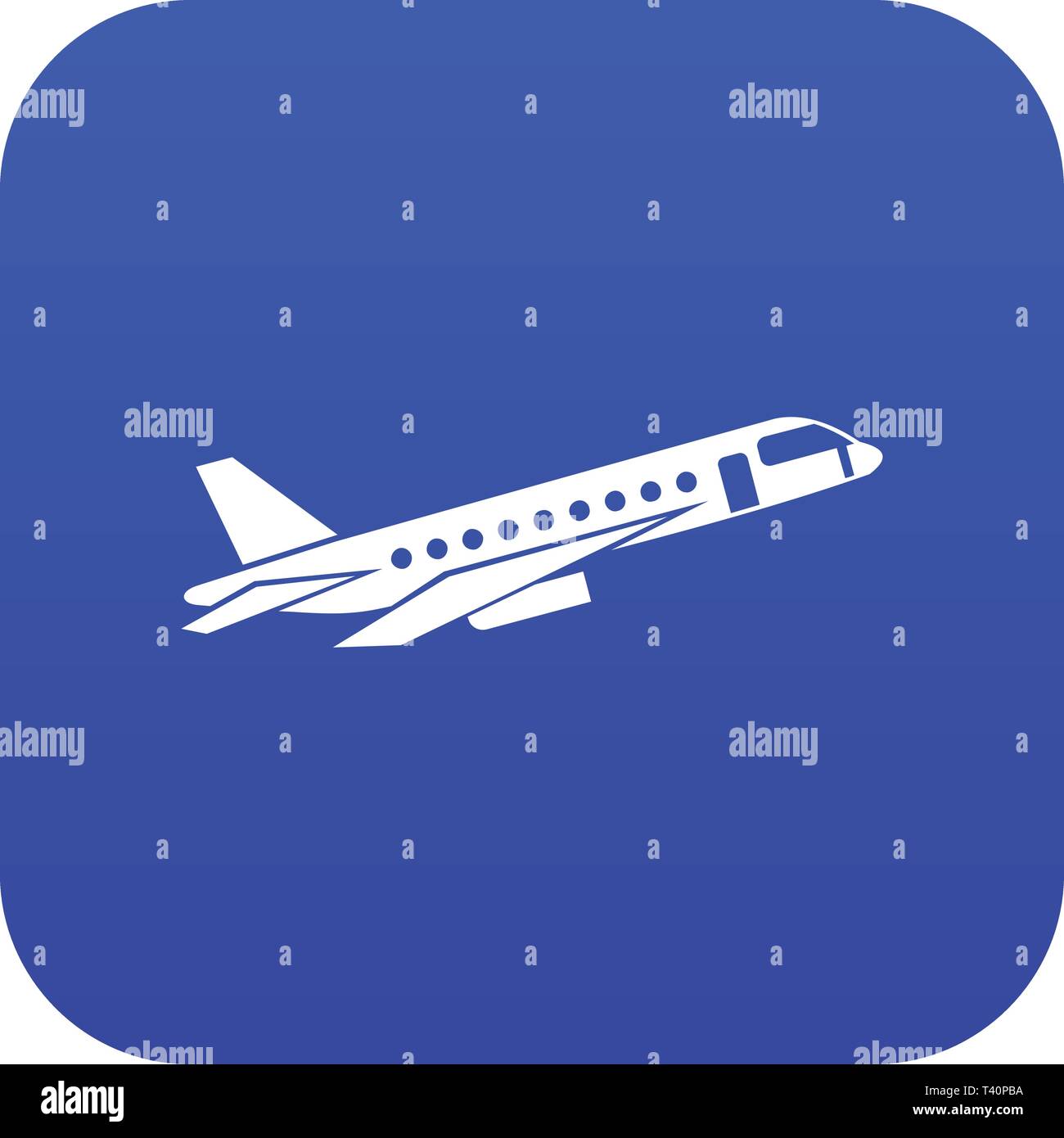 Airplane taking off icon digital blue Stock Vector Image & Art - Alamy