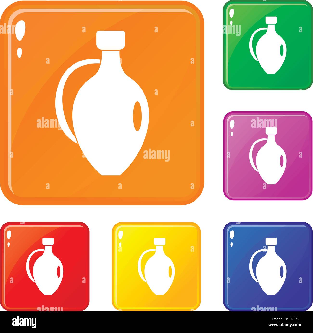 Clay jug icons set vector color Stock Vector Image & Art - Alamy