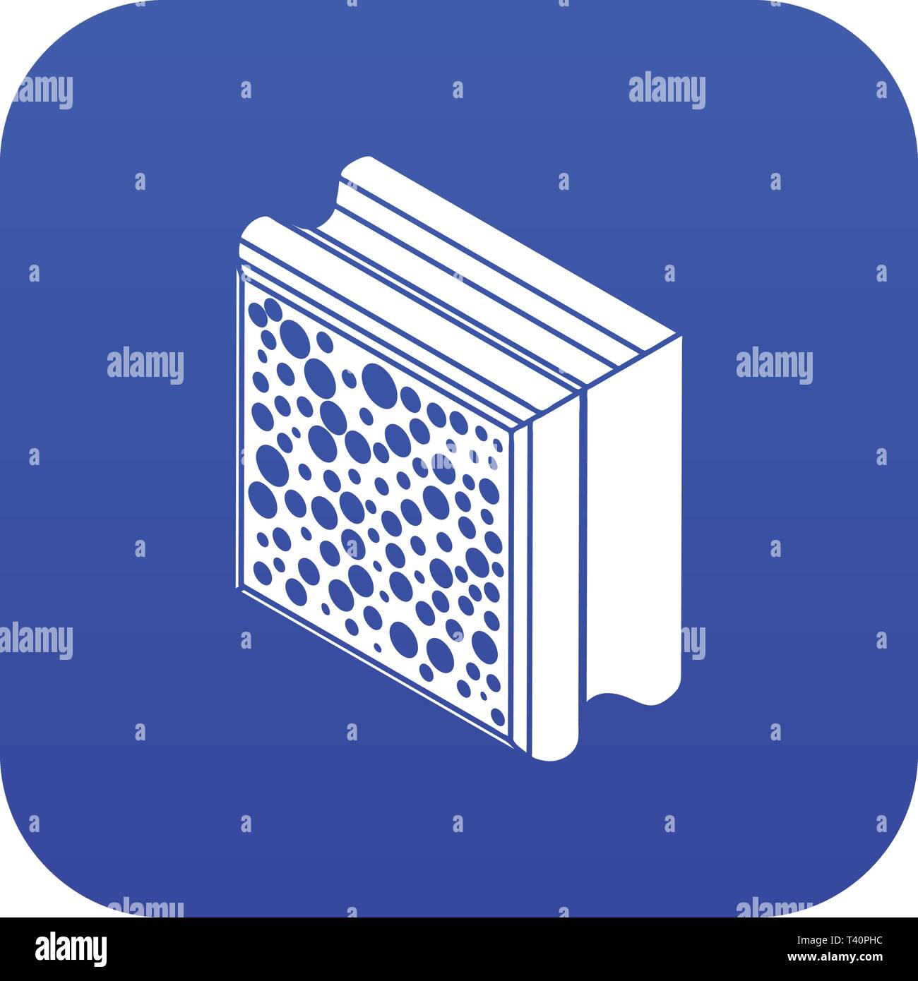 Glass construction block icon blue vector Stock Vector Image & Art - Alamy