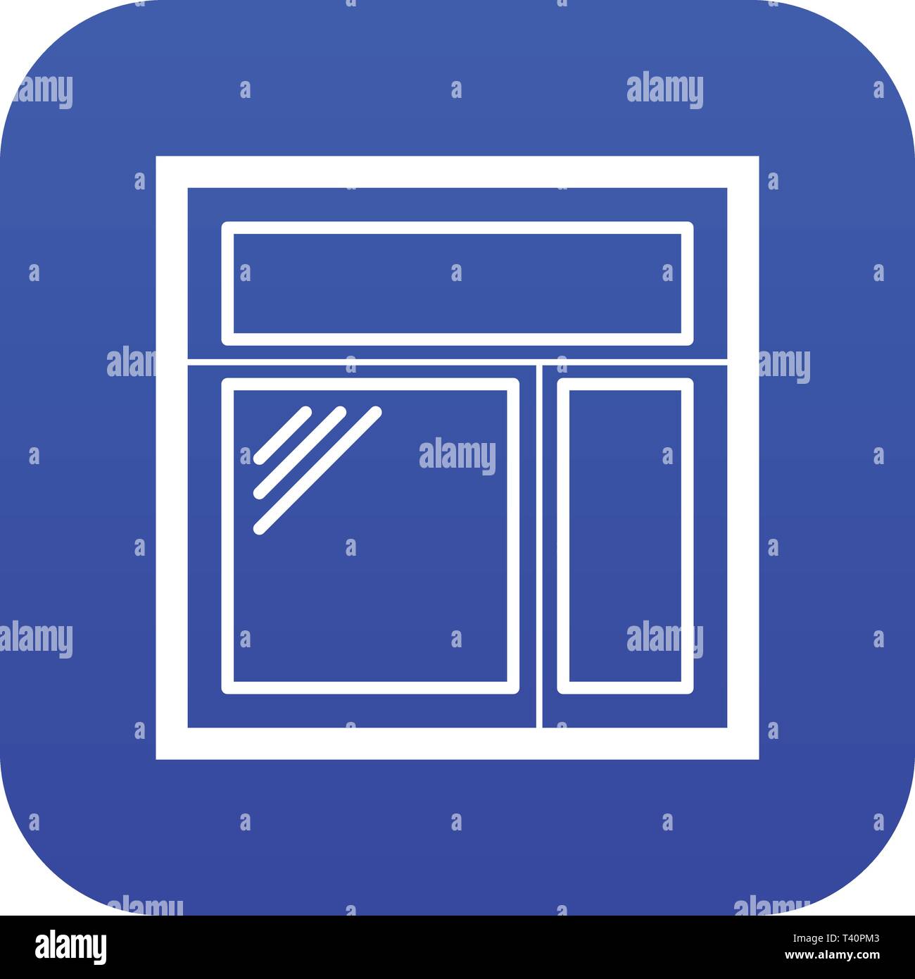 Square window frame icon blue vector Stock Vector Image & Art - Alamy