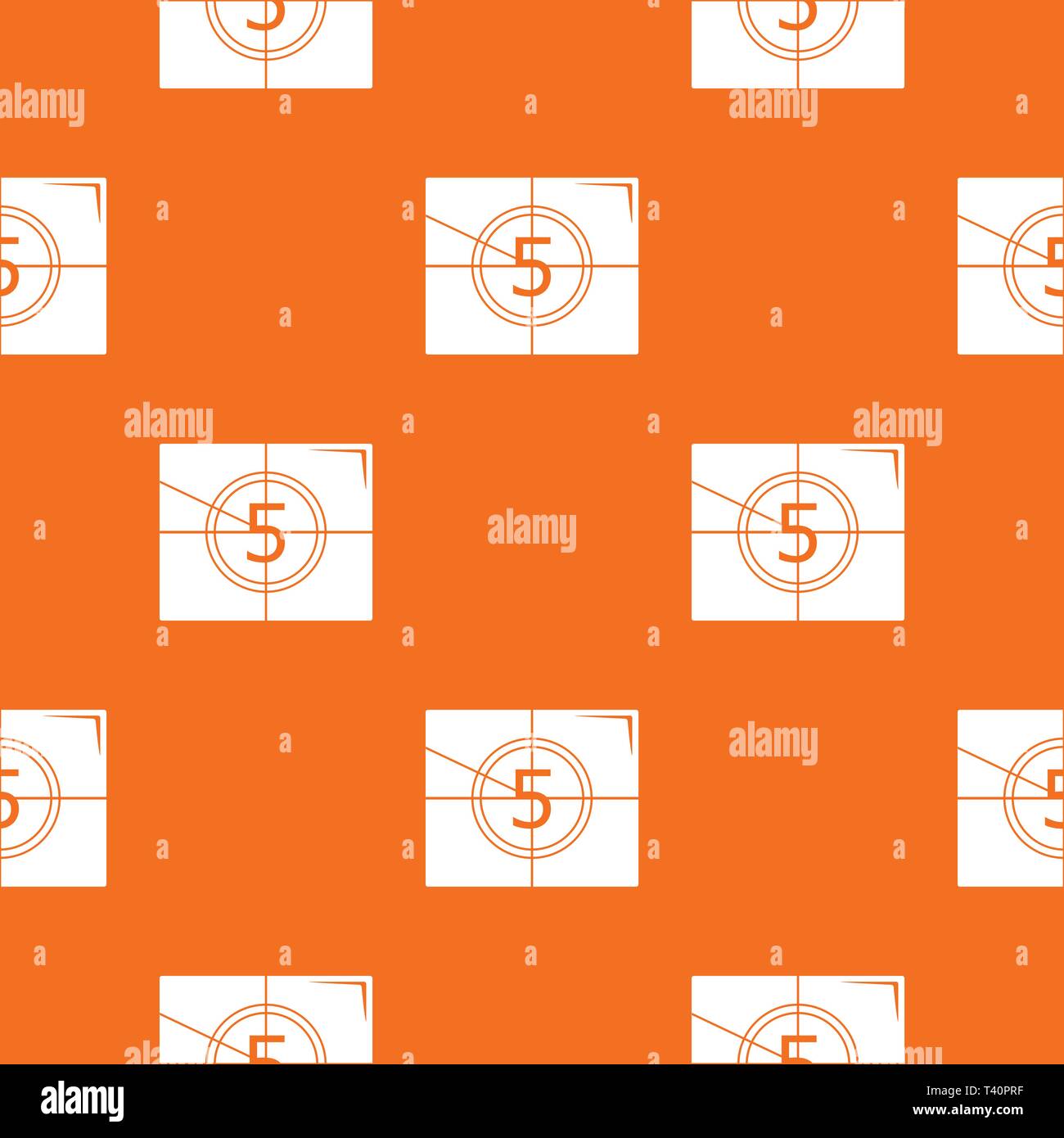Movie countdown number pattern vector orange Stock Vector Image & Art ...