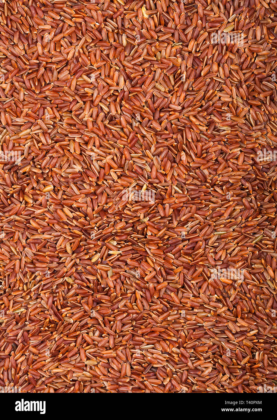 Fresh raw organic red rice on white background.Top view Stock Photo - Alamy
