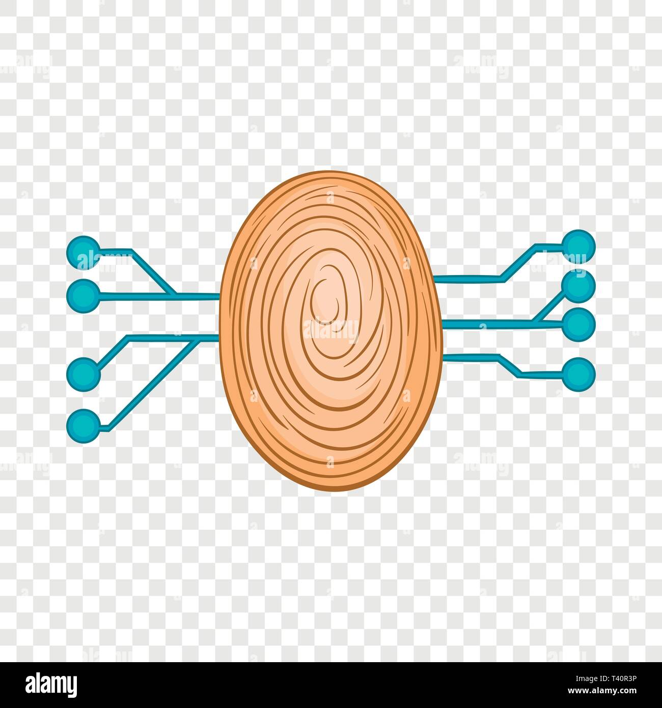Fingerprint scanning icon, cartoon style Stock Vector Image & Art - Alamy