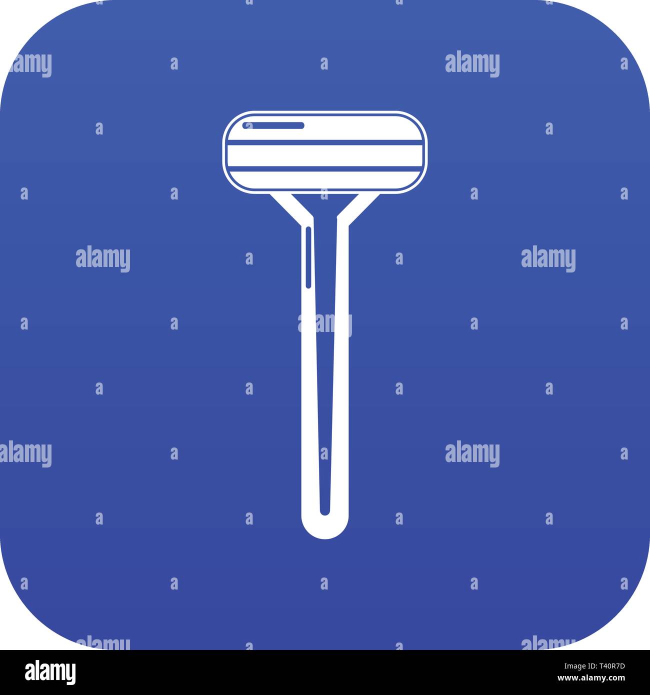Woman razor icon blue vector Stock Vector Image & Art - Alamy