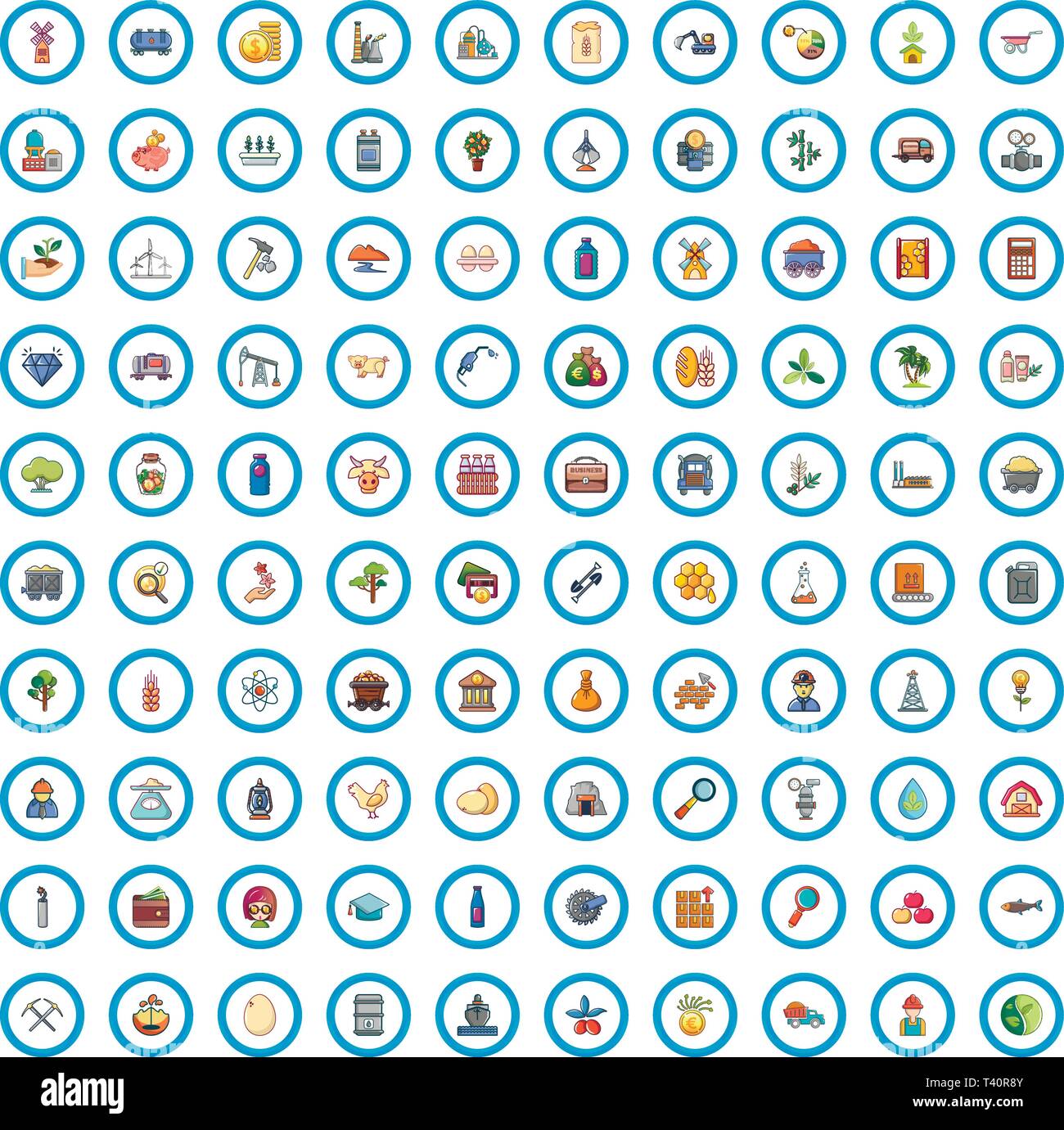 100 resources icons set, cartoon style Stock Vector Image & Art - Alamy