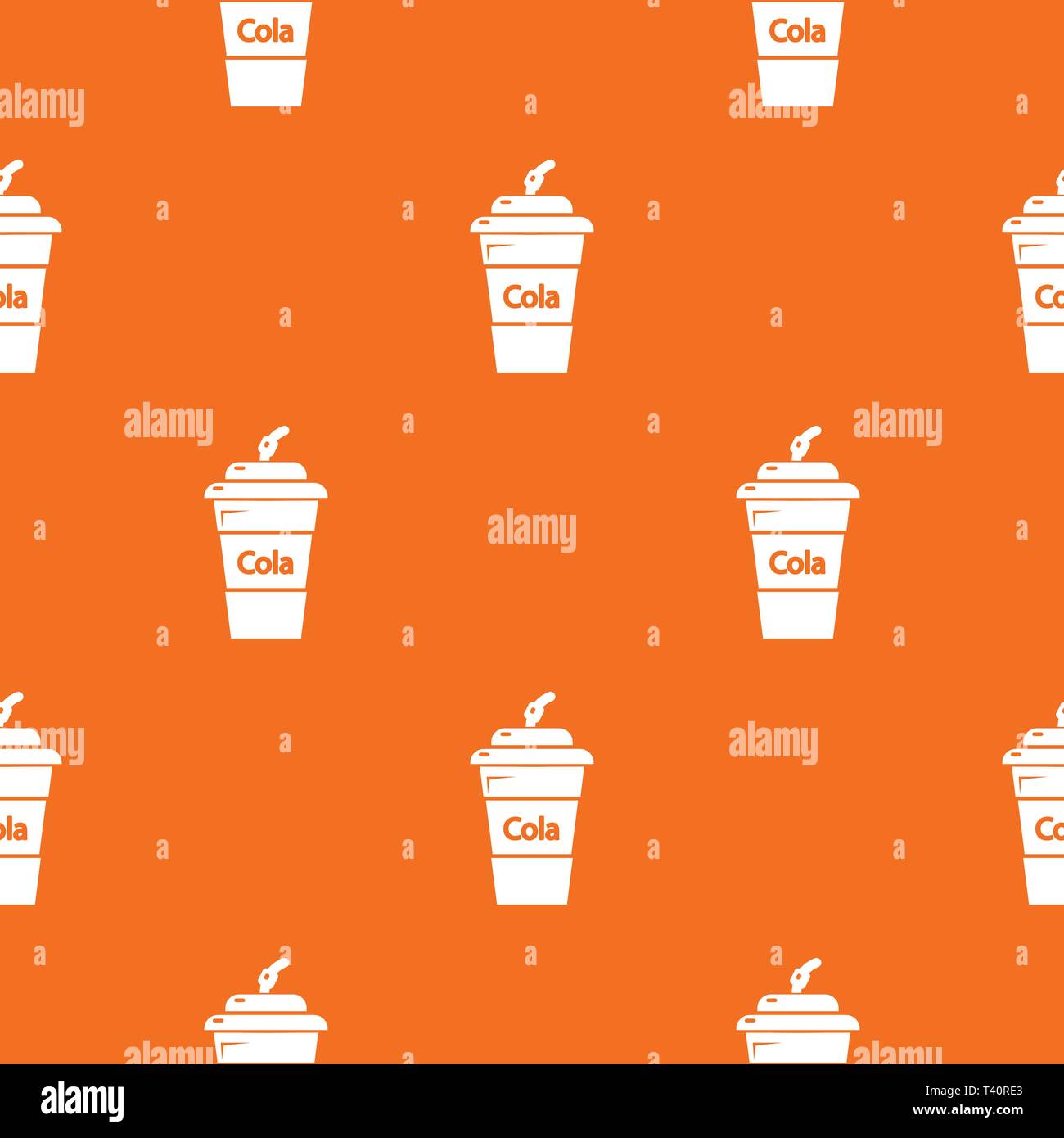 Cola plastic glass pattern vector orange Stock Vector Image & Art - Alamy