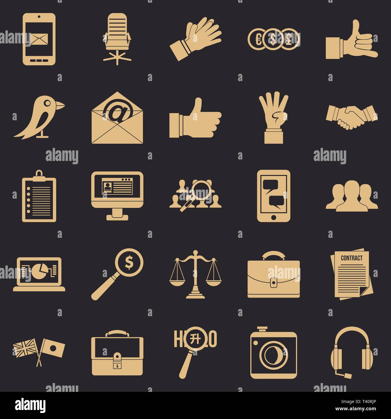 Dialogue icons set, simple style Stock Vector Image & Art - Alamy