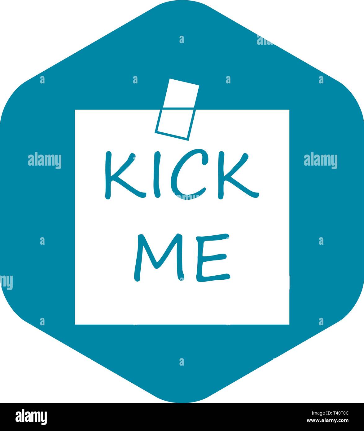 Inscription kick me icon, simple style Stock Vector Image & Art - Alamy