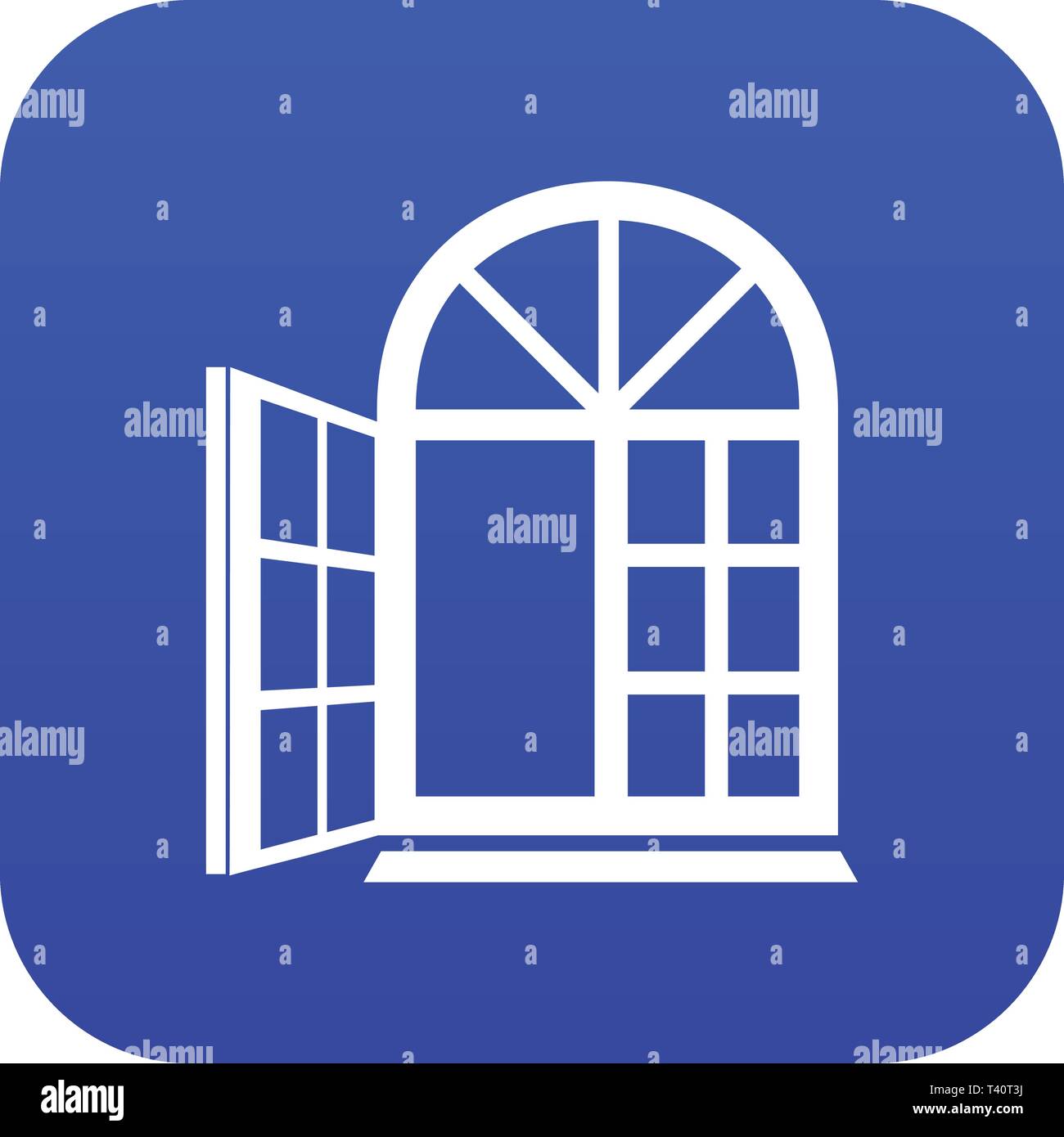 Window frame icon blue vector Stock Vector Image & Art - Alamy