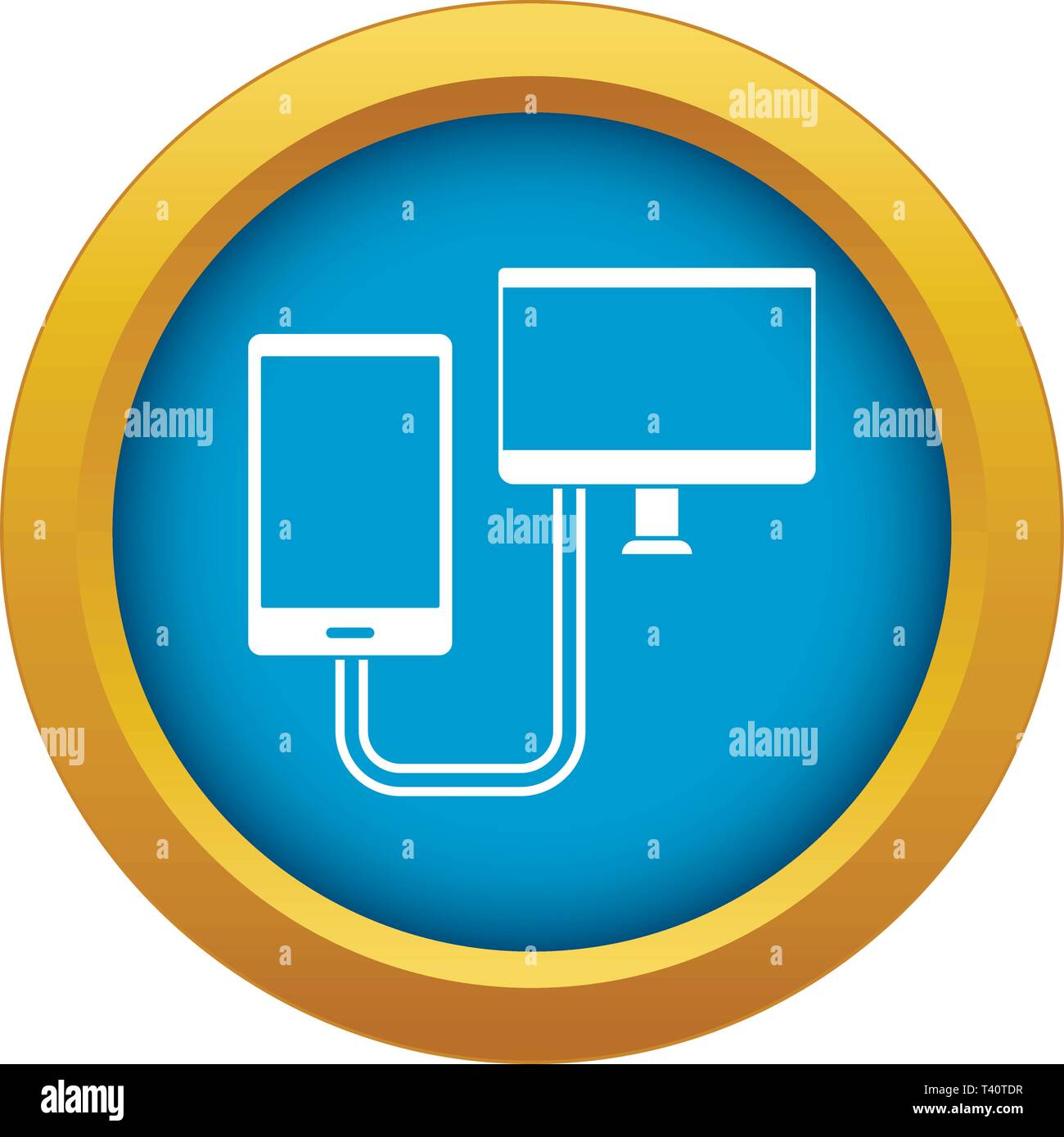 Connection phone icon blue vector isolated Stock Vector Image & Art - Alamy