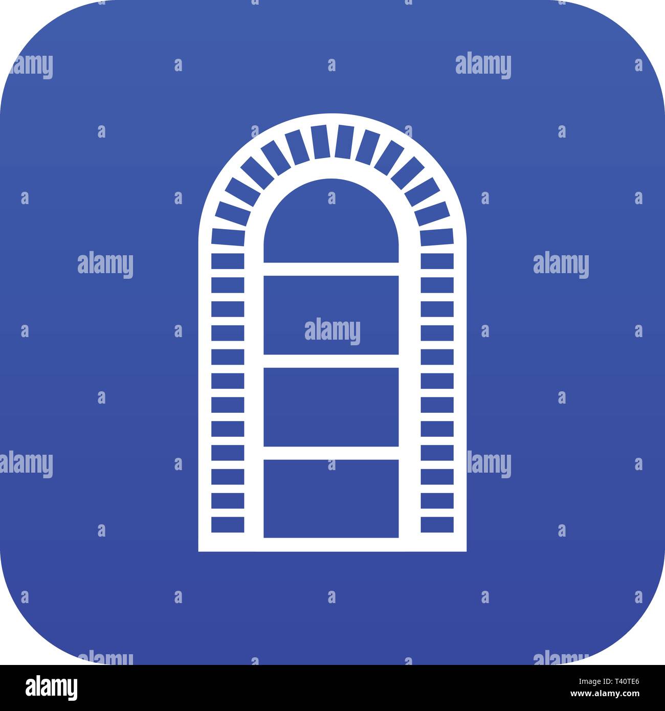 Narrow window frame icon blue vector Stock Vector Image & Art - Alamy