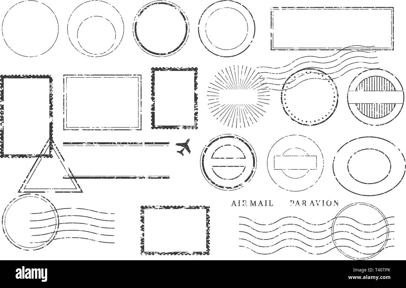 Postcard stamps and marks. Postage cancellation and shipping labeling ...