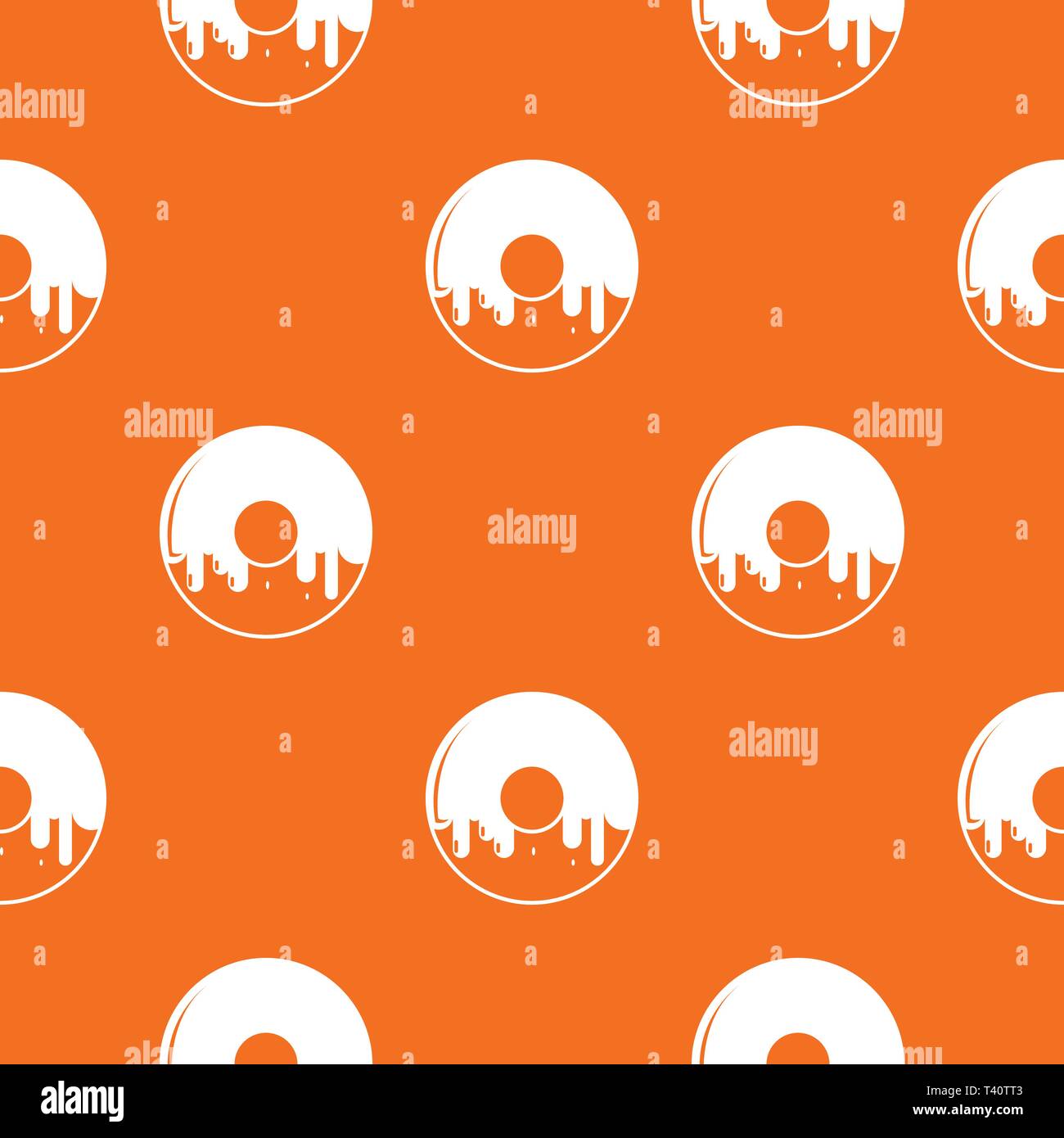 Donut pattern vector orange Stock Vector Image & Art - Alamy