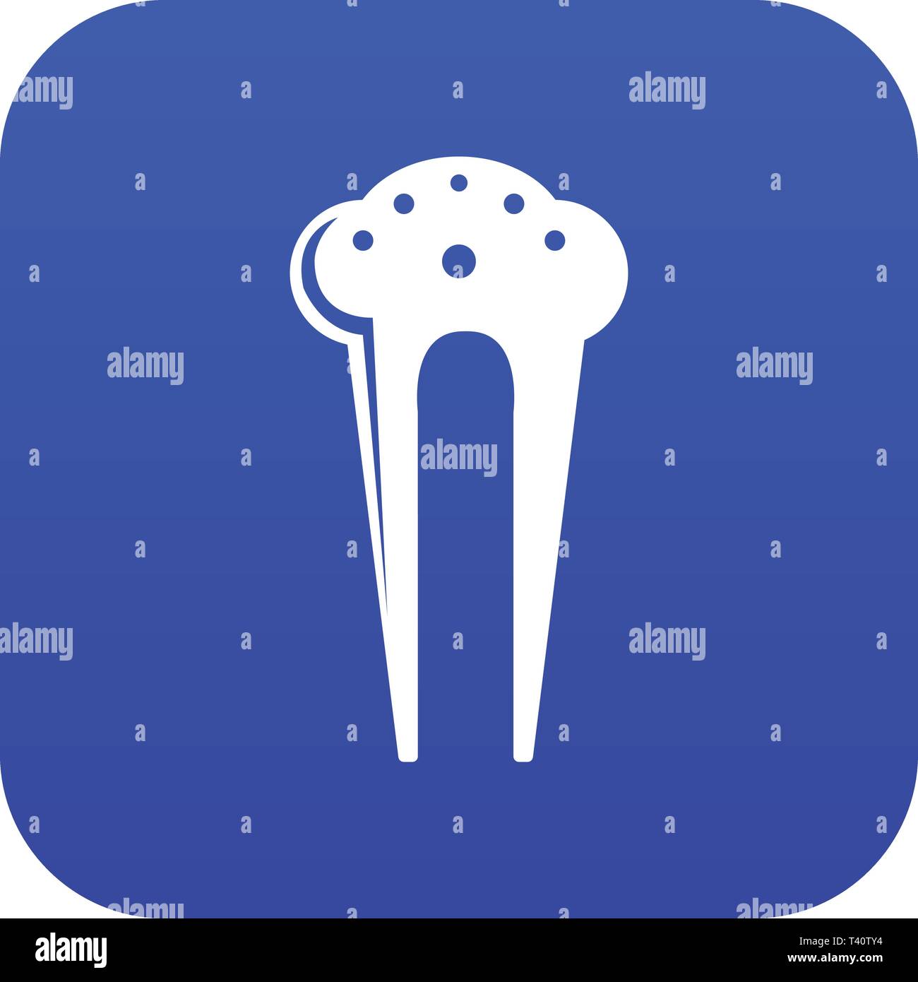 Hair fix clip icon blue vector Stock Vector Image & Art - Alamy