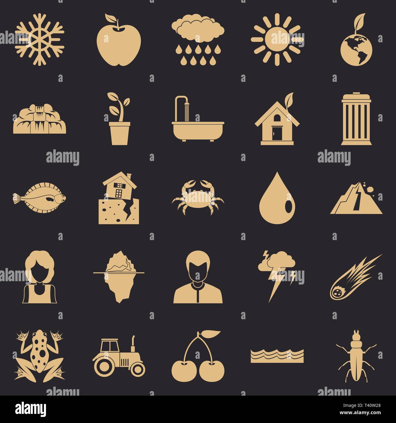 Variety of species icons set, simple style Stock Vector Image & Art - Alamy