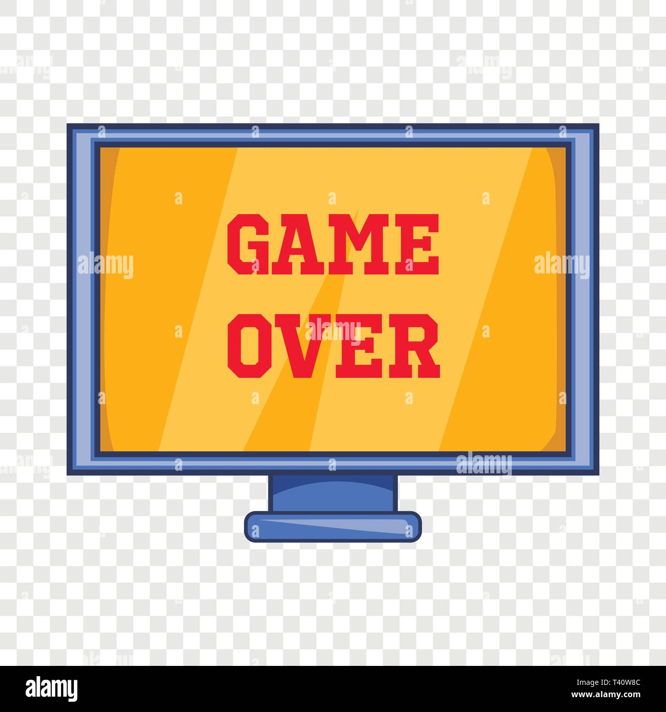 Game over screen icon, cartoon style Stock Vector Image & Art - Alamy