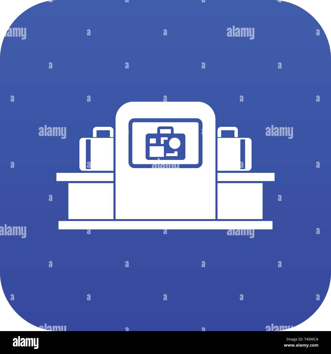 Airport baggage scanner icon digital blue Stock Vector Image & Art - Alamy