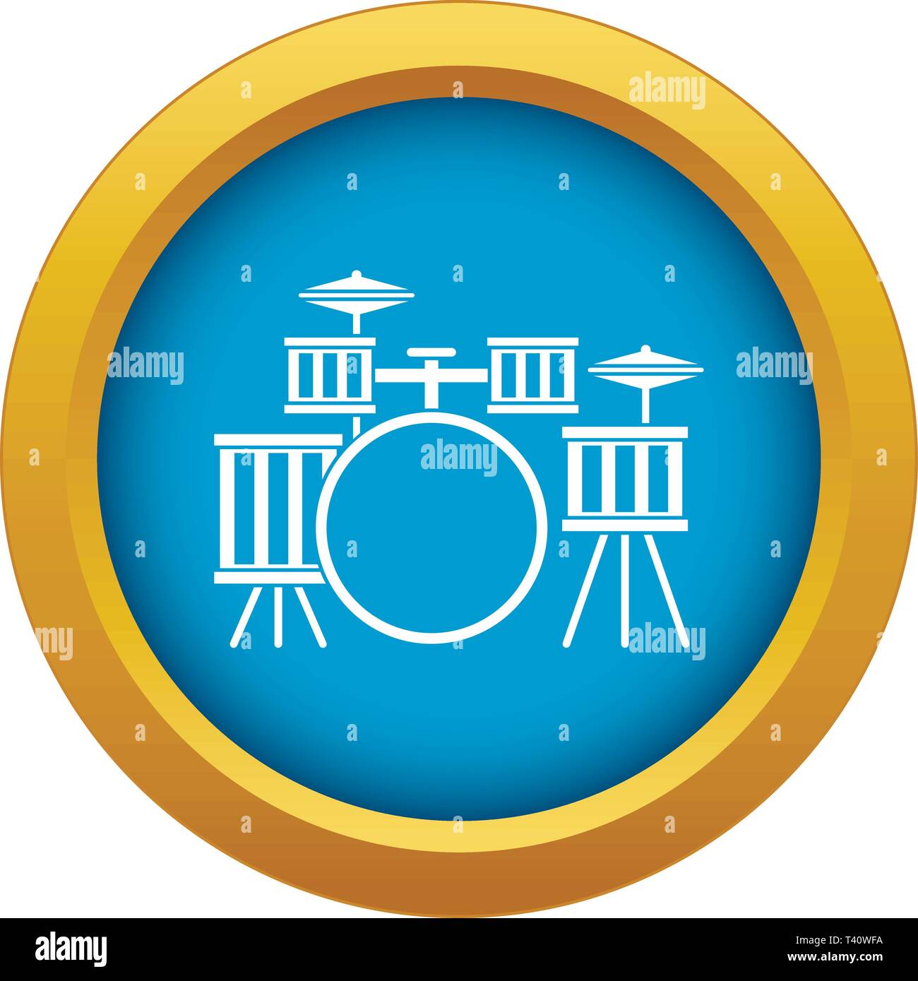 Drum kit icon blue vector isolated Stock Vector Image & Art - Alamy