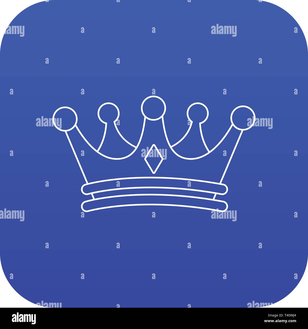 Regal crown icon blue vector Stock Vector Image & Art - Alamy