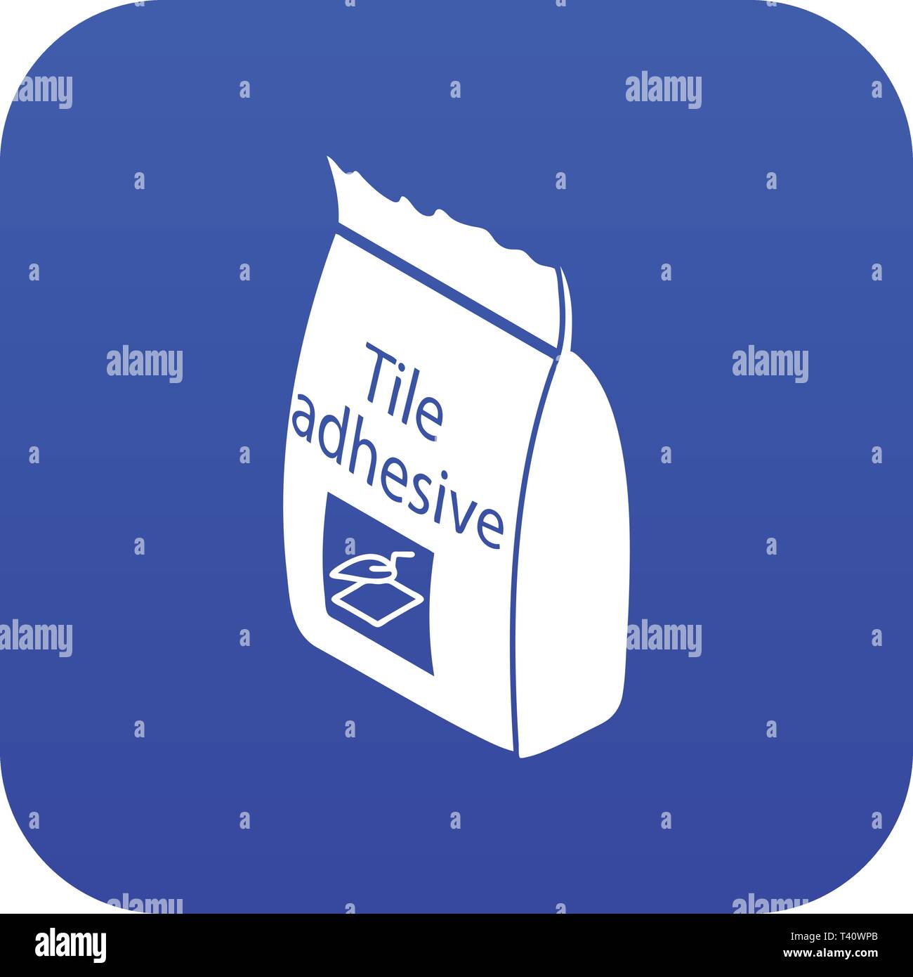 Tile adhesive icon blue vector Stock Vector Image & Art - Alamy