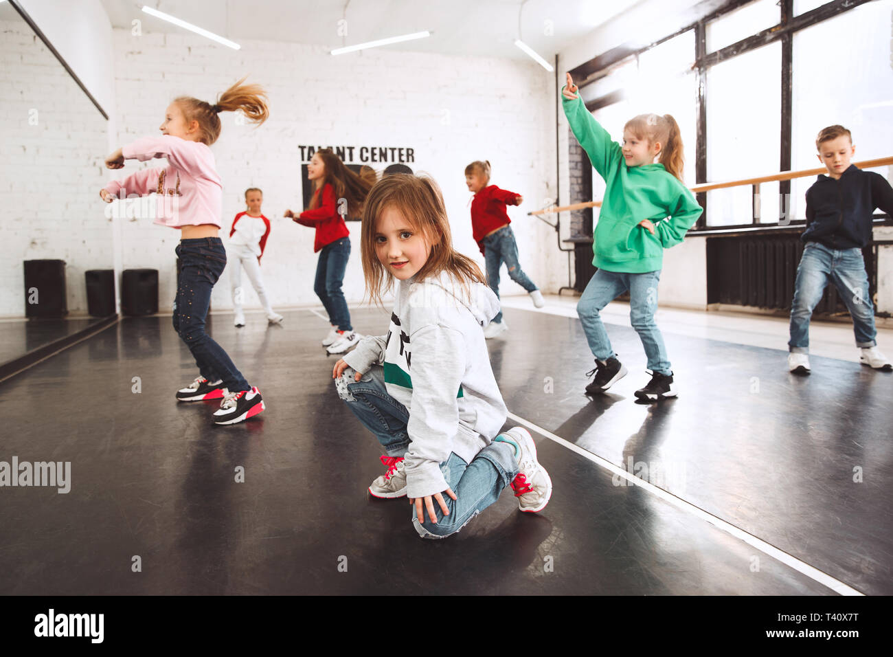 The kids at dance school. Ballet, hiphop, street, funky and modern ...