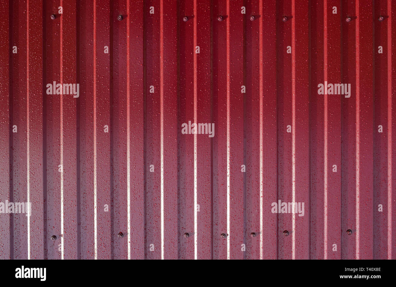 Diagonal pattern of metal profile. Fences from the galvanized iron ...