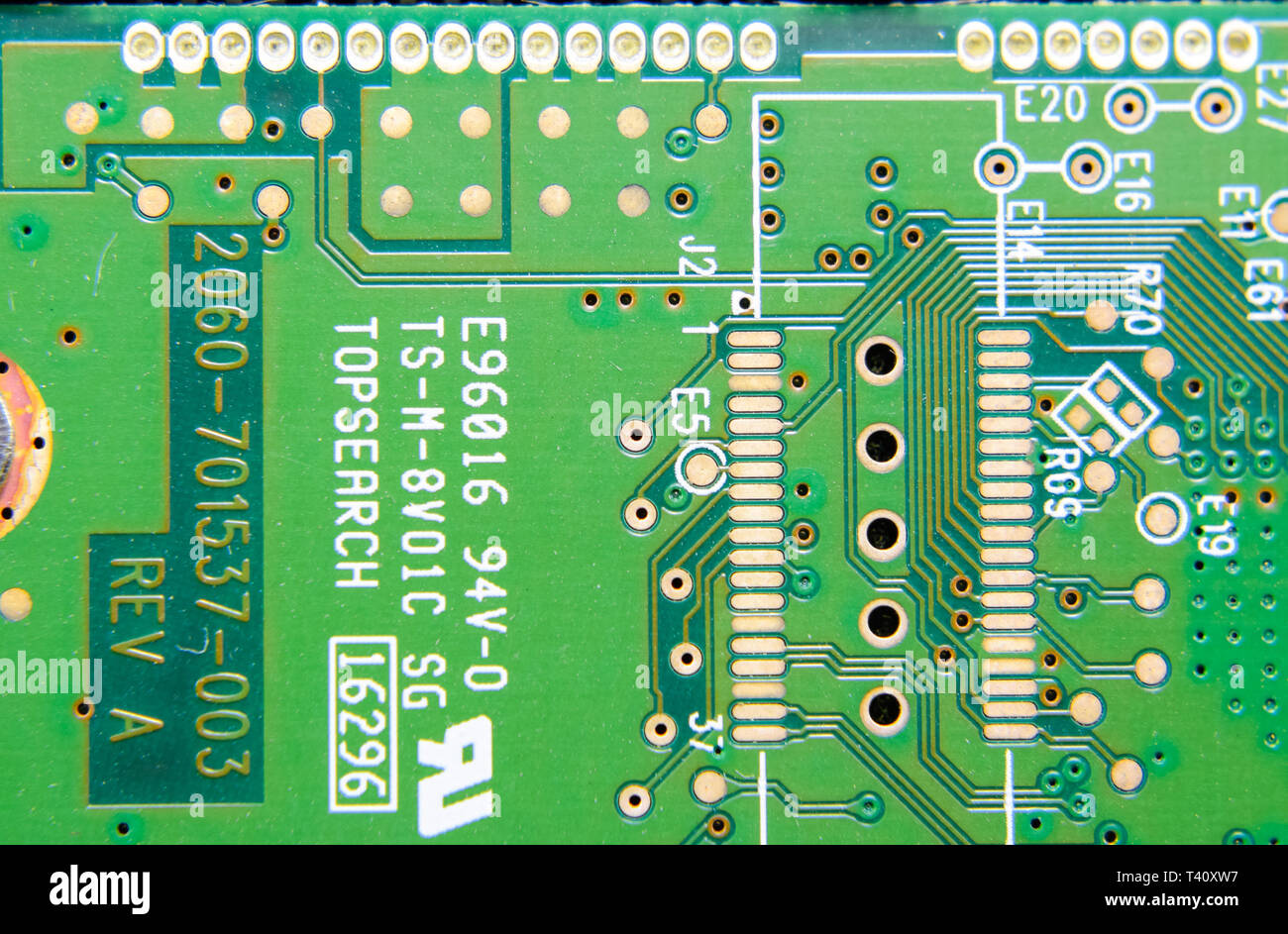 Electronic board with electrical components. Electronics of computer ...