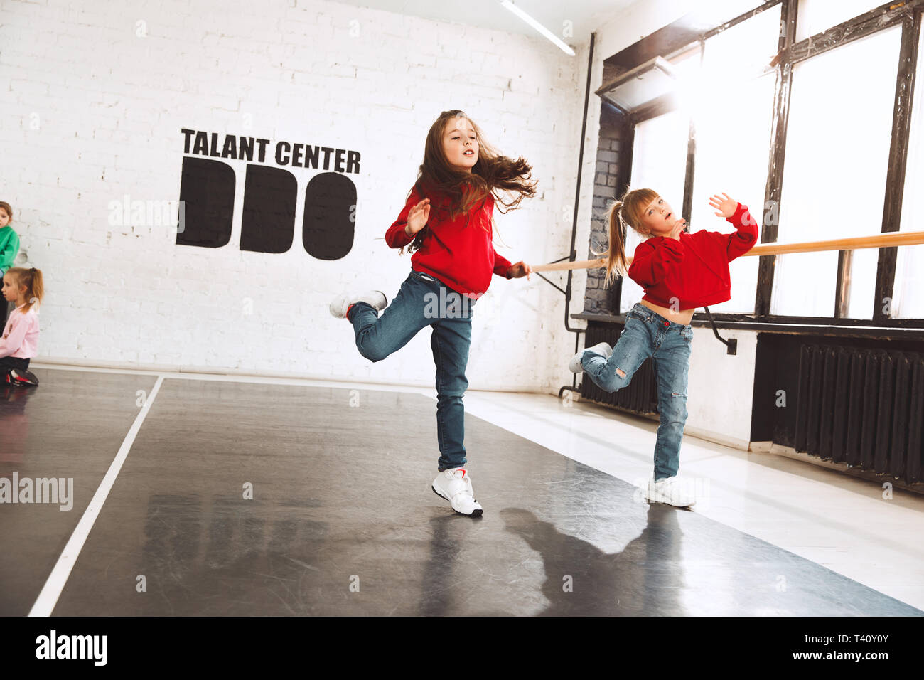 The kids at dance school. Ballet, hiphop, street, funky and modern ...