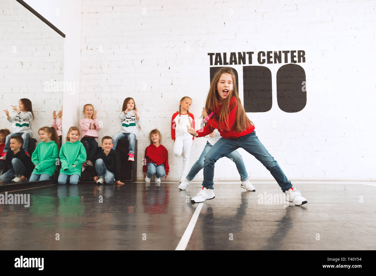 The kids at dance school. Ballet, hiphop, street, funky and modern ...
