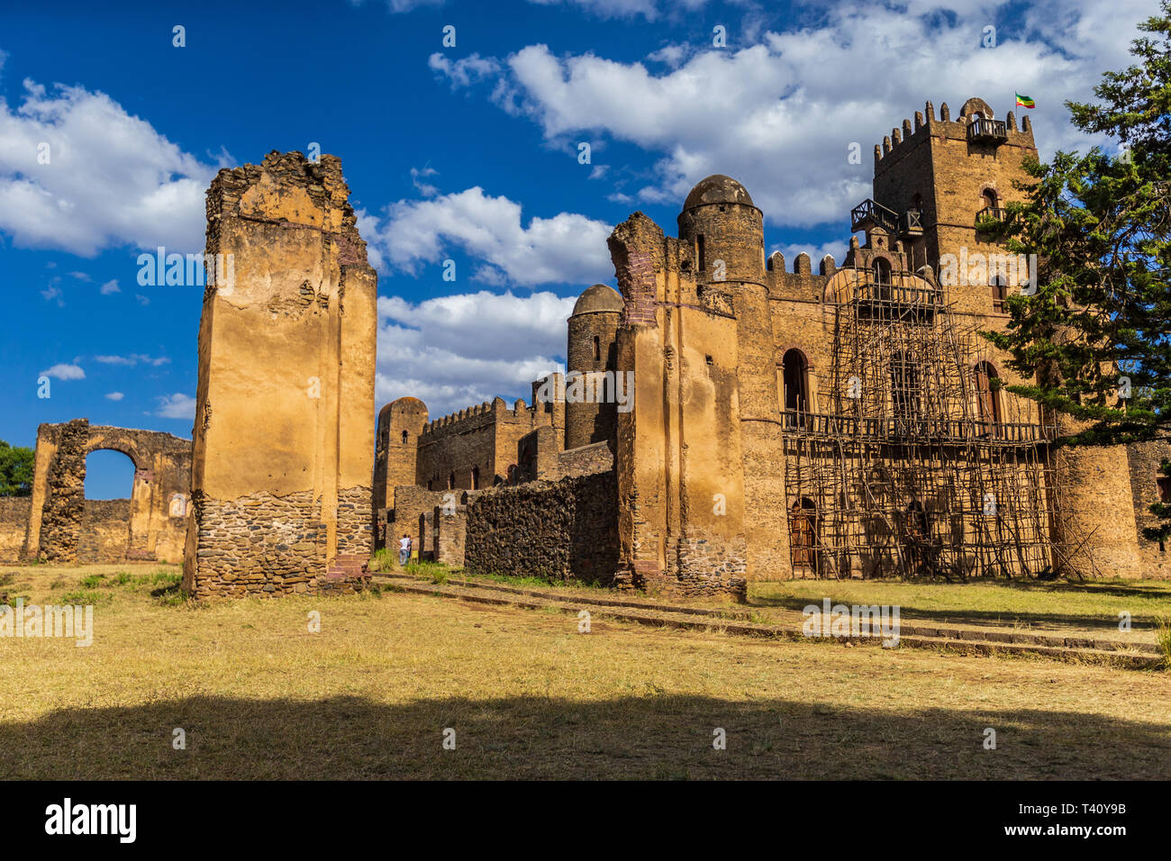 Fasil Ghebbi (Royal Enclosure) in Gondar, Ethiopia Stock Photo - Alamy