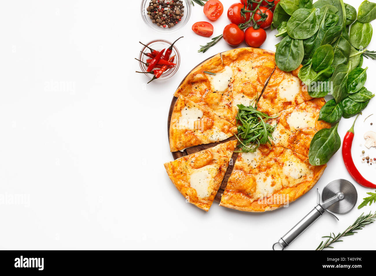 Pizza served on table hi-res stock photography and images - Alamy