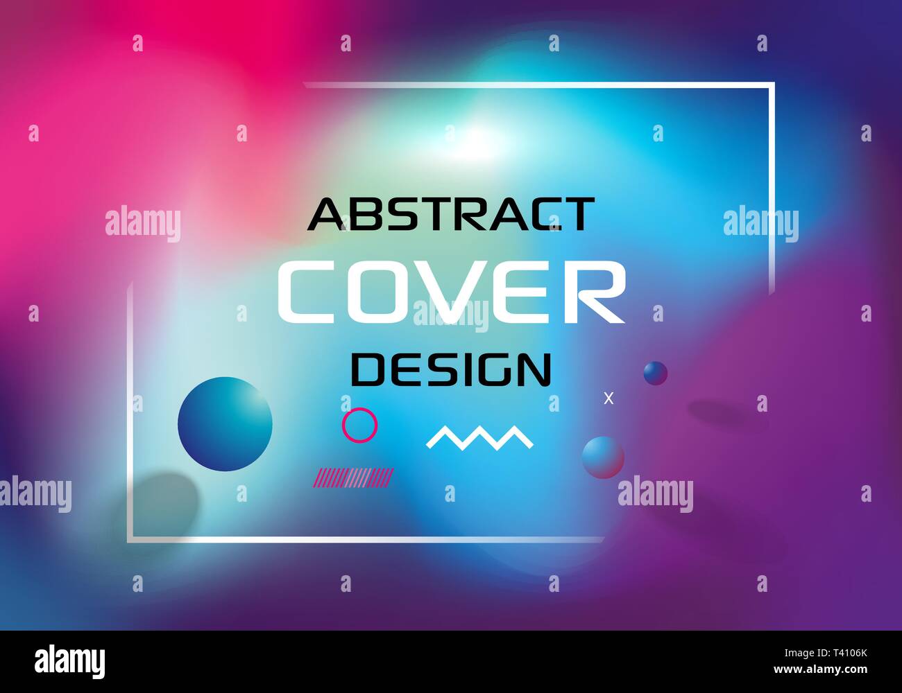 Colorful vector abstract cover design with fluid liquid wavy background ...