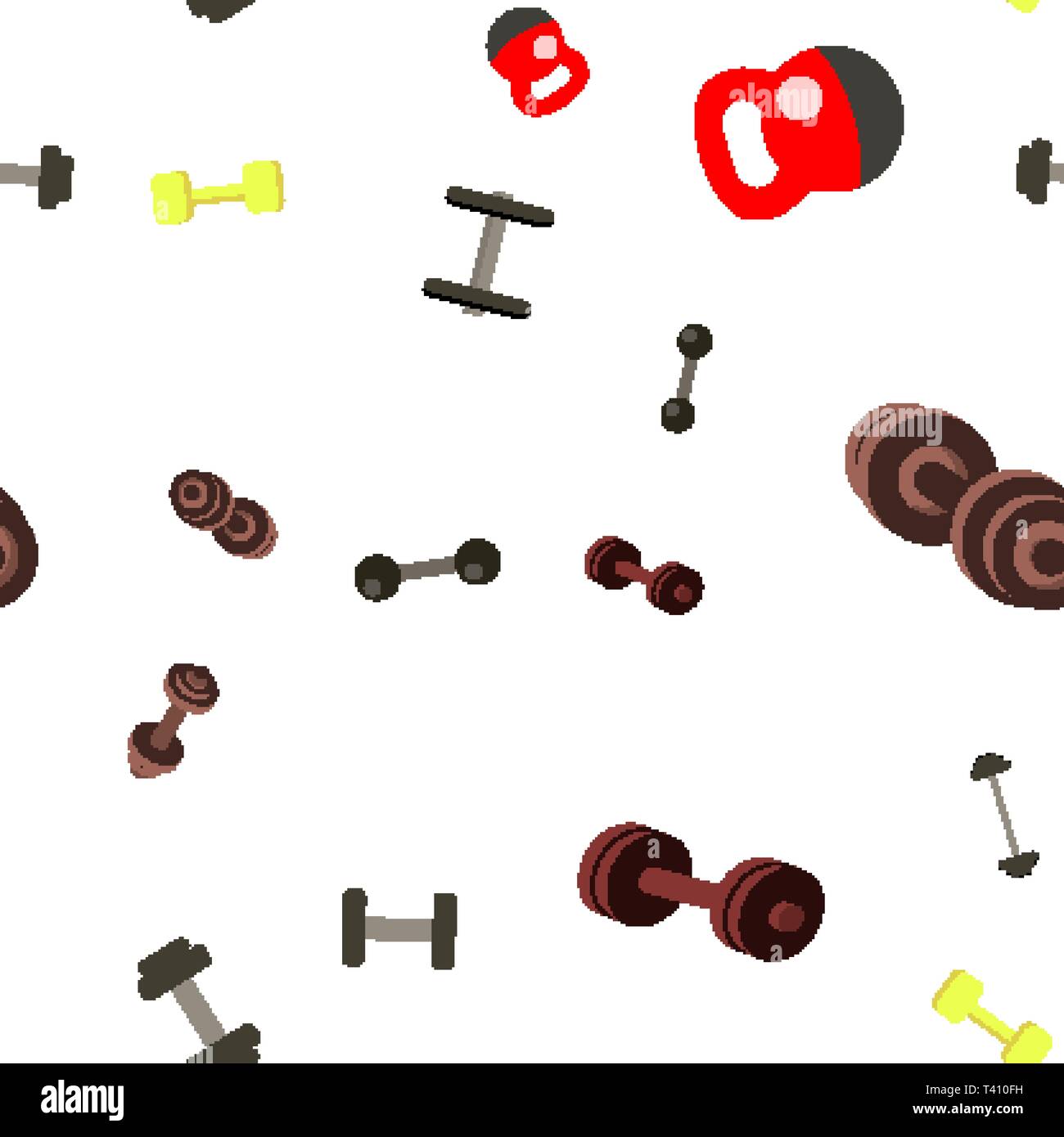 Dumbbell Seamless Pattern Vector. Sport Gym Symbol. Muscle Element ...