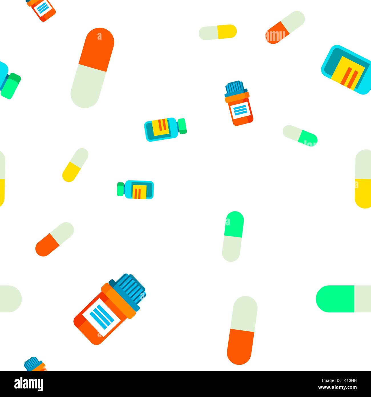 Pill Seamless Pattern Vector. Medical Vitamin. Doctor. Tablet, Drug ...