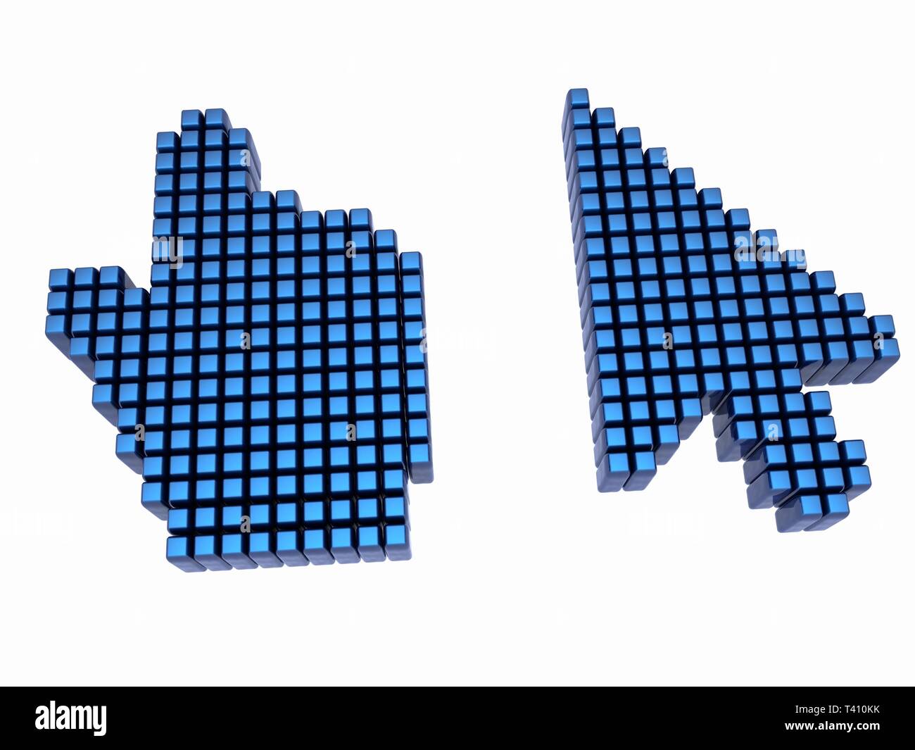 Set of Link selection computer mouse cursor on white background Stock ...