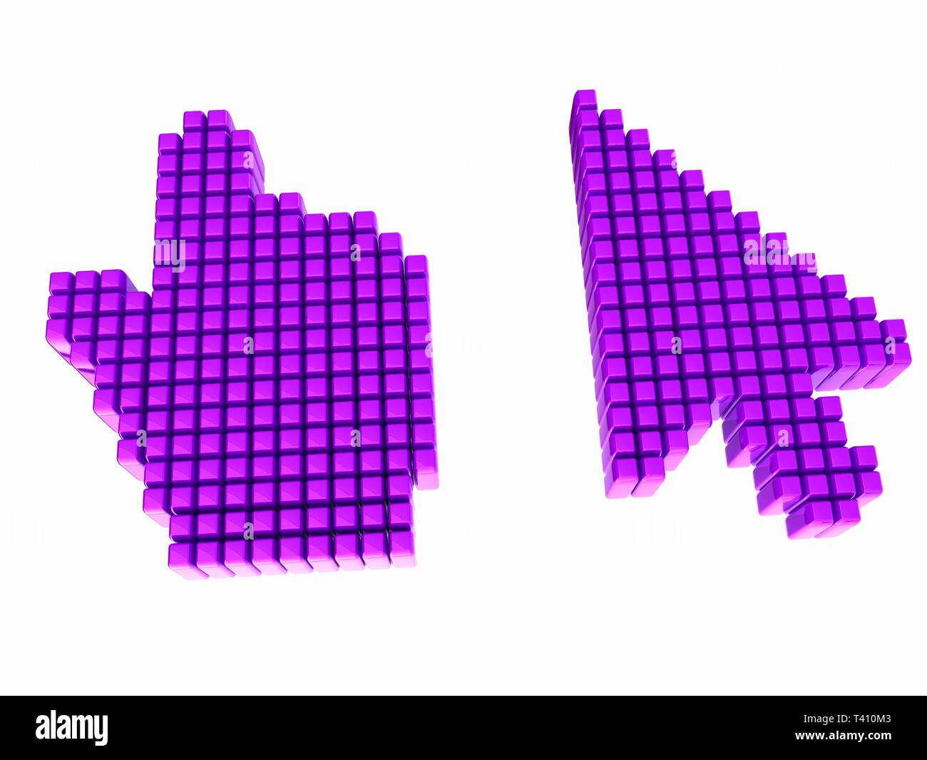 Set of Link selection computer mouse cursor on white background Stock ...