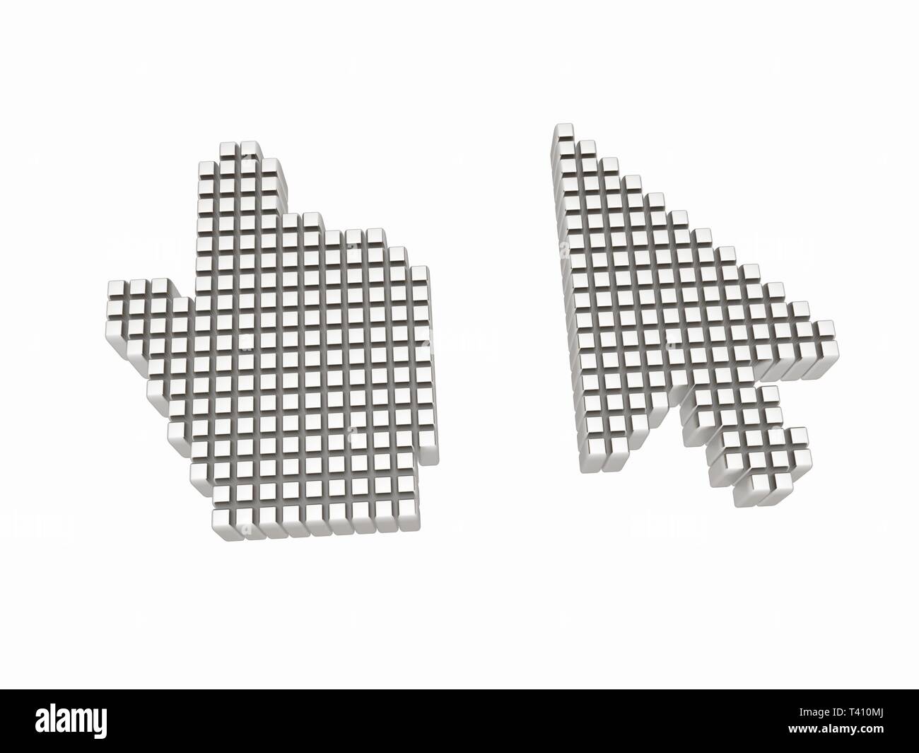 Set of Link selection computer mouse cursor on white background Stock ...