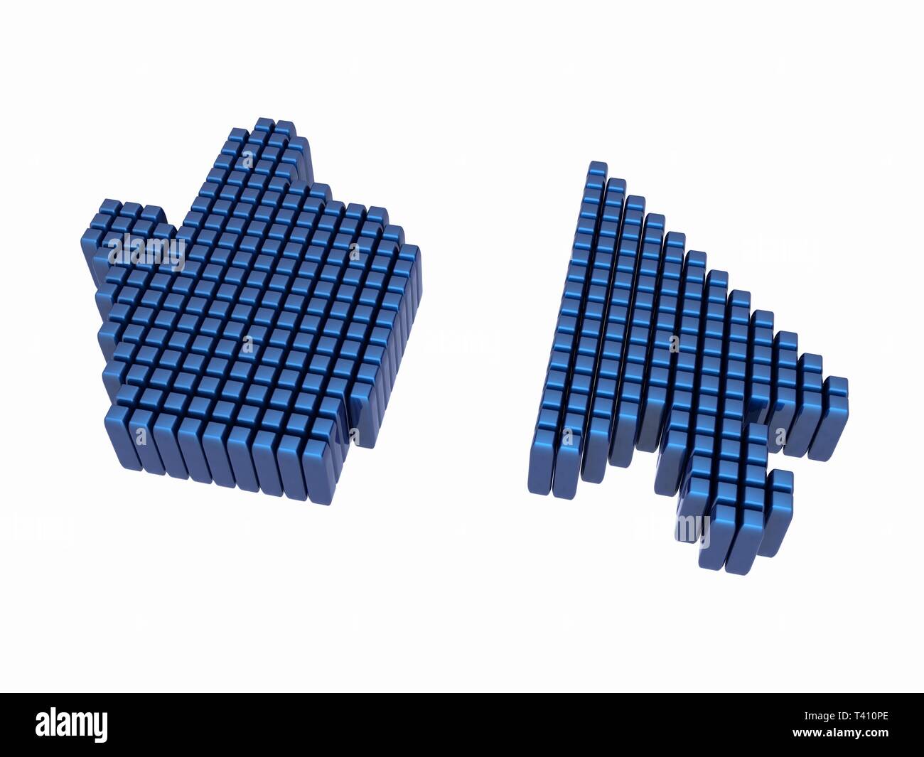 Set of Link selection computer mouse cursor on white background Stock ...