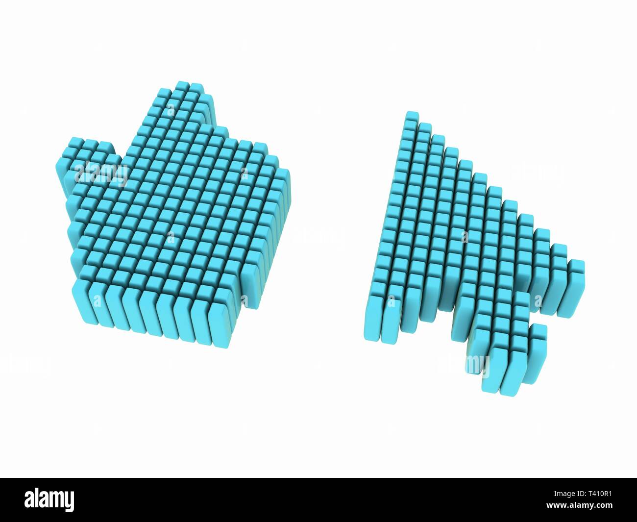 Set of Link selection computer mouse cursor on white background Stock ...