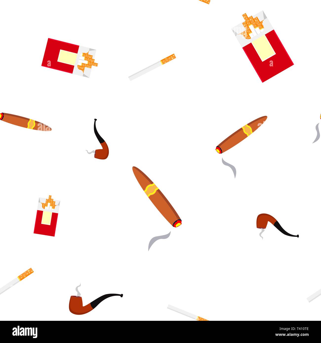 Smoking Pipe Seamless Pattern Vector. Wind Steam. Vintage Smpoker ...